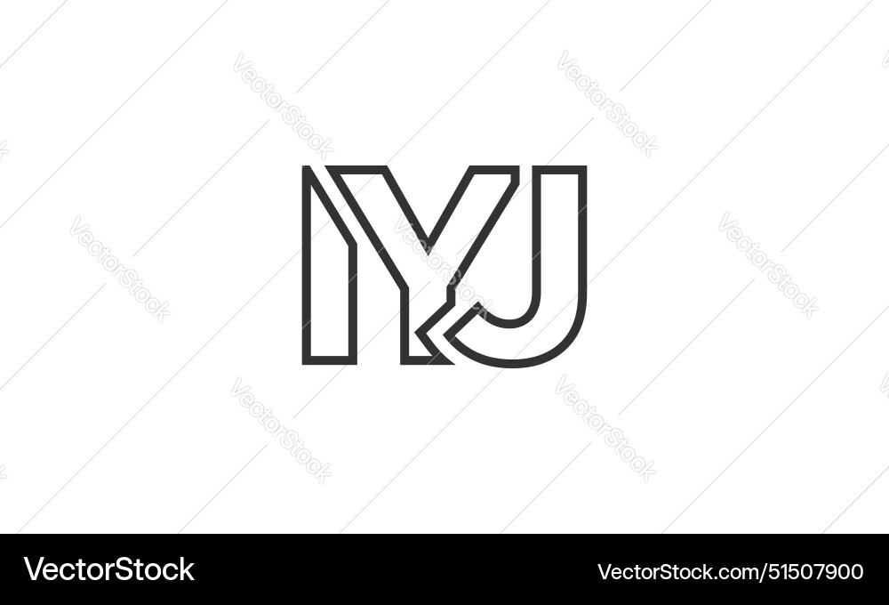Iyj logo design template with strong and modern Vector Image