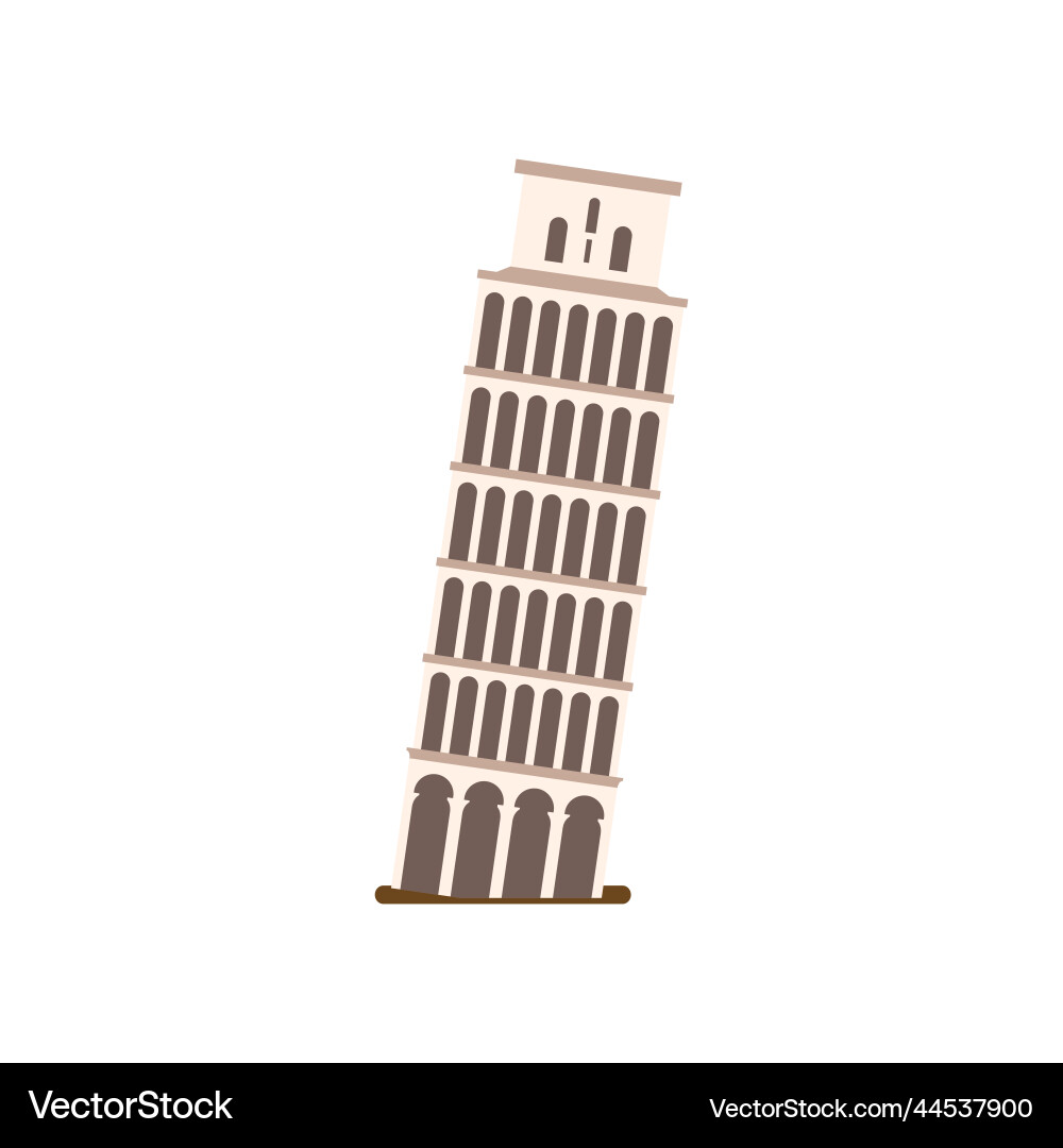 Leaning pisa tower Royalty Free Vector Image - VectorStock
