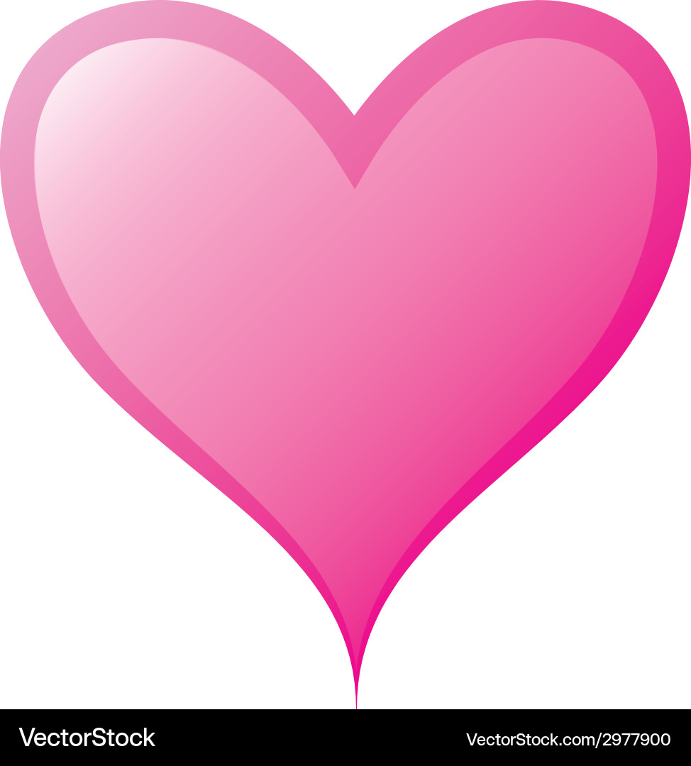 Pink heart Royalty Free Vector Image - VectorStock