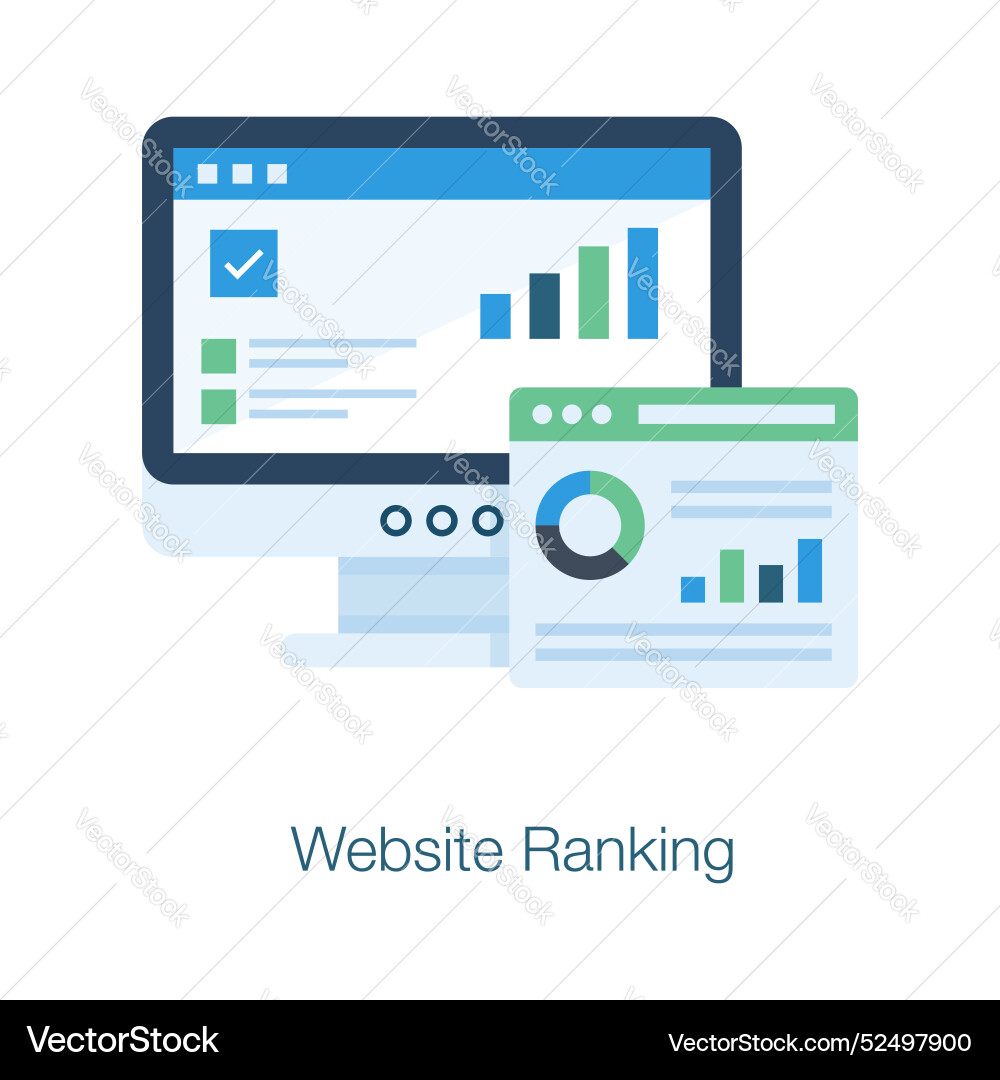 Website ranking Royalty Free Vector Image - VectorStock