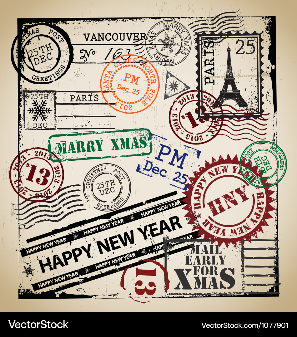 Christmas Watermarks Vector Images (over 3,500)