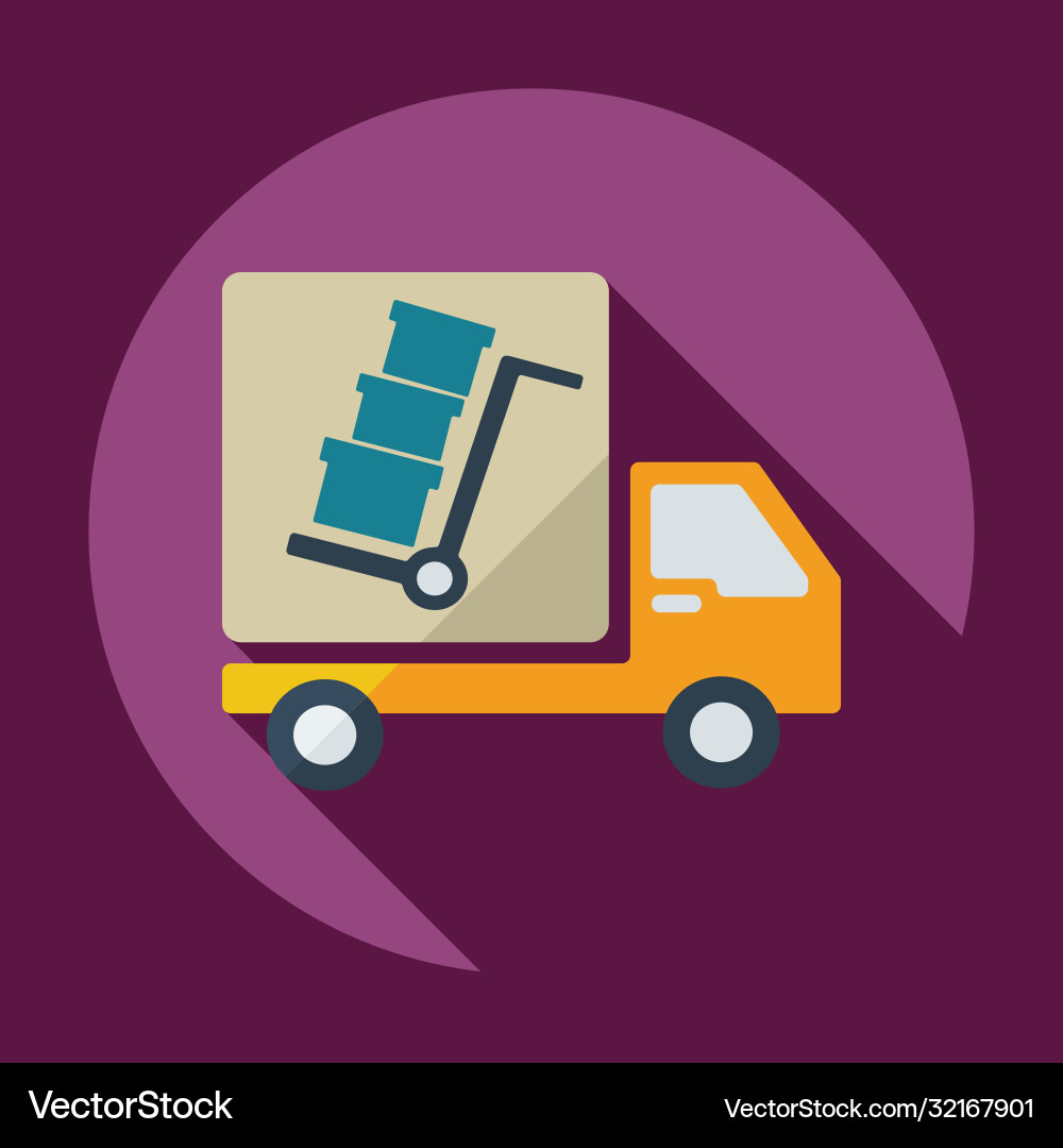 Flat modern design with shadow icons car shipping Vector Image