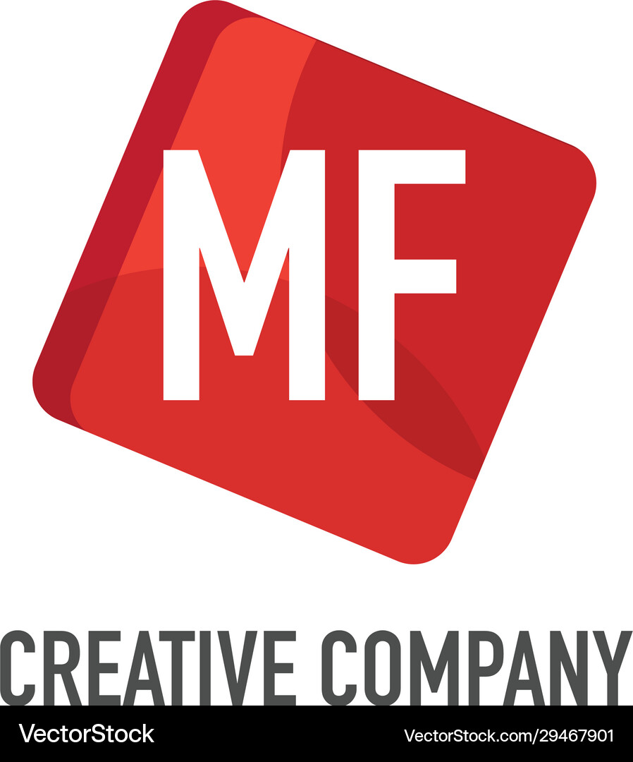 Initial letter mf logo template design – Royalty-Free Vector | VectorStock