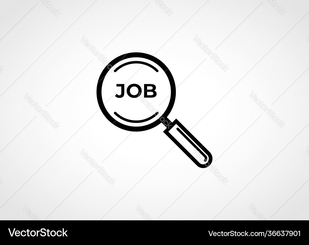 Job search concept icon Royalty Free Vector Image