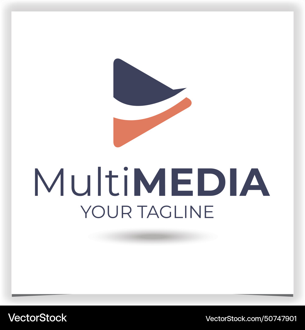 Multimedia logo design template Royalty Free Vector Image