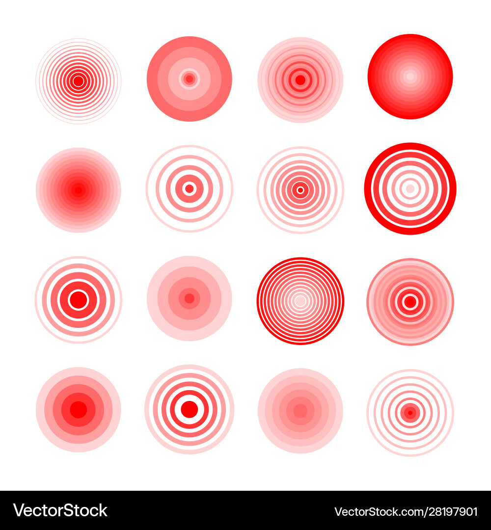 Pain red circle Royalty Free Vector Image - VectorStock