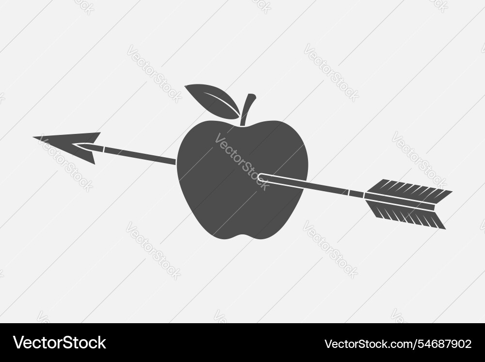 Arrow and apple Royalty Free Vector Image - VectorStock