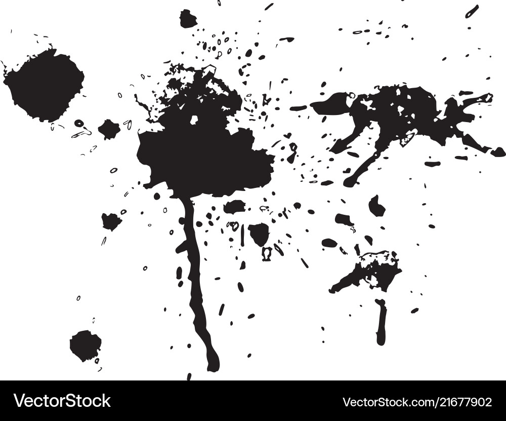 Black ink blot set Royalty Free Vector Image - VectorStock