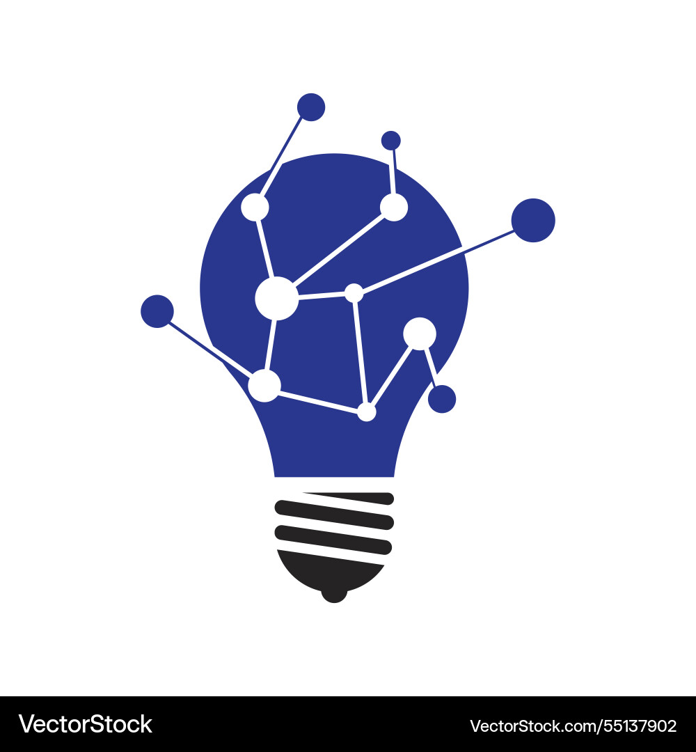 Bulb technology logo Royalty Free Vector Image