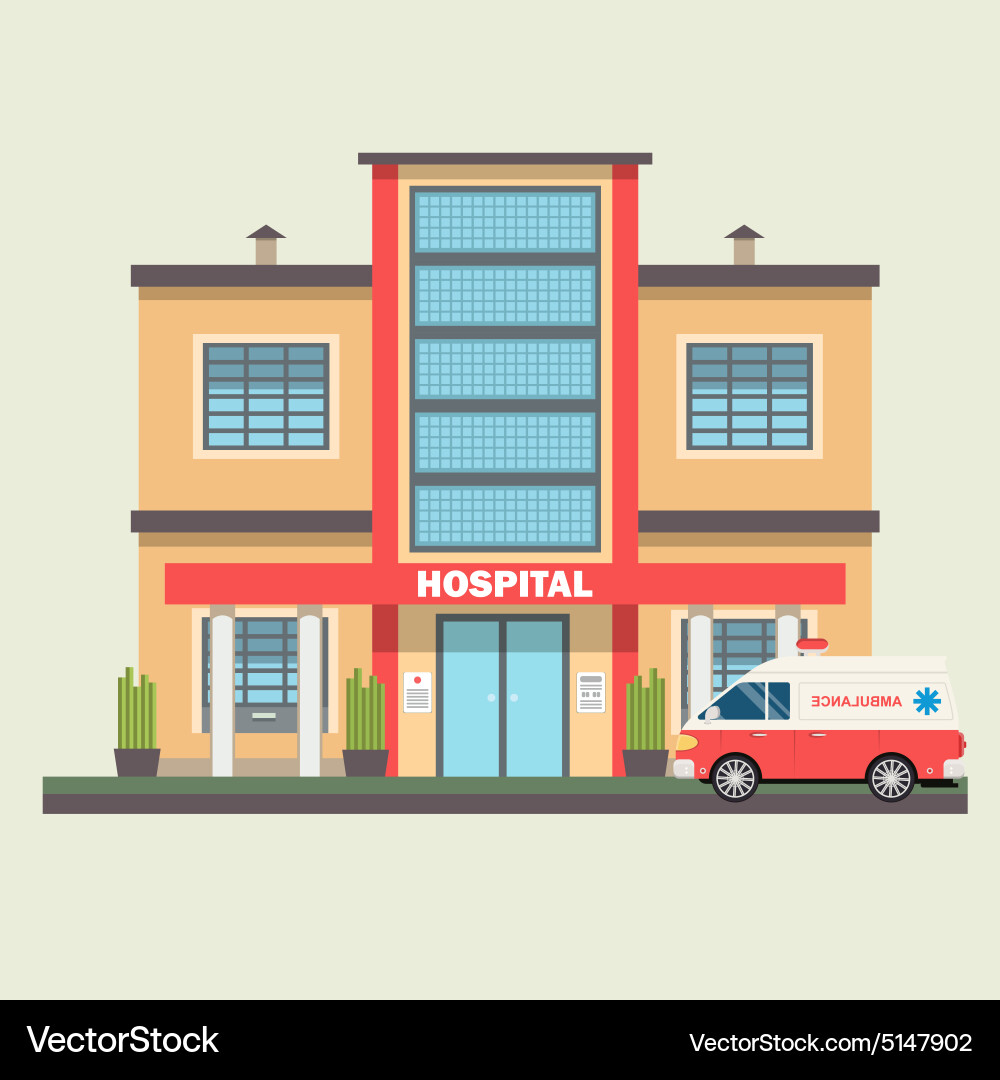 Design of hospital Royalty Free Vector Image - VectorStock