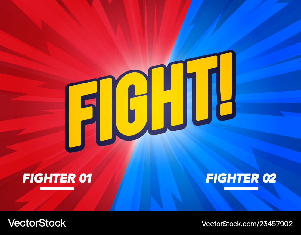 Versus and fight background poster in comic style Vector Image