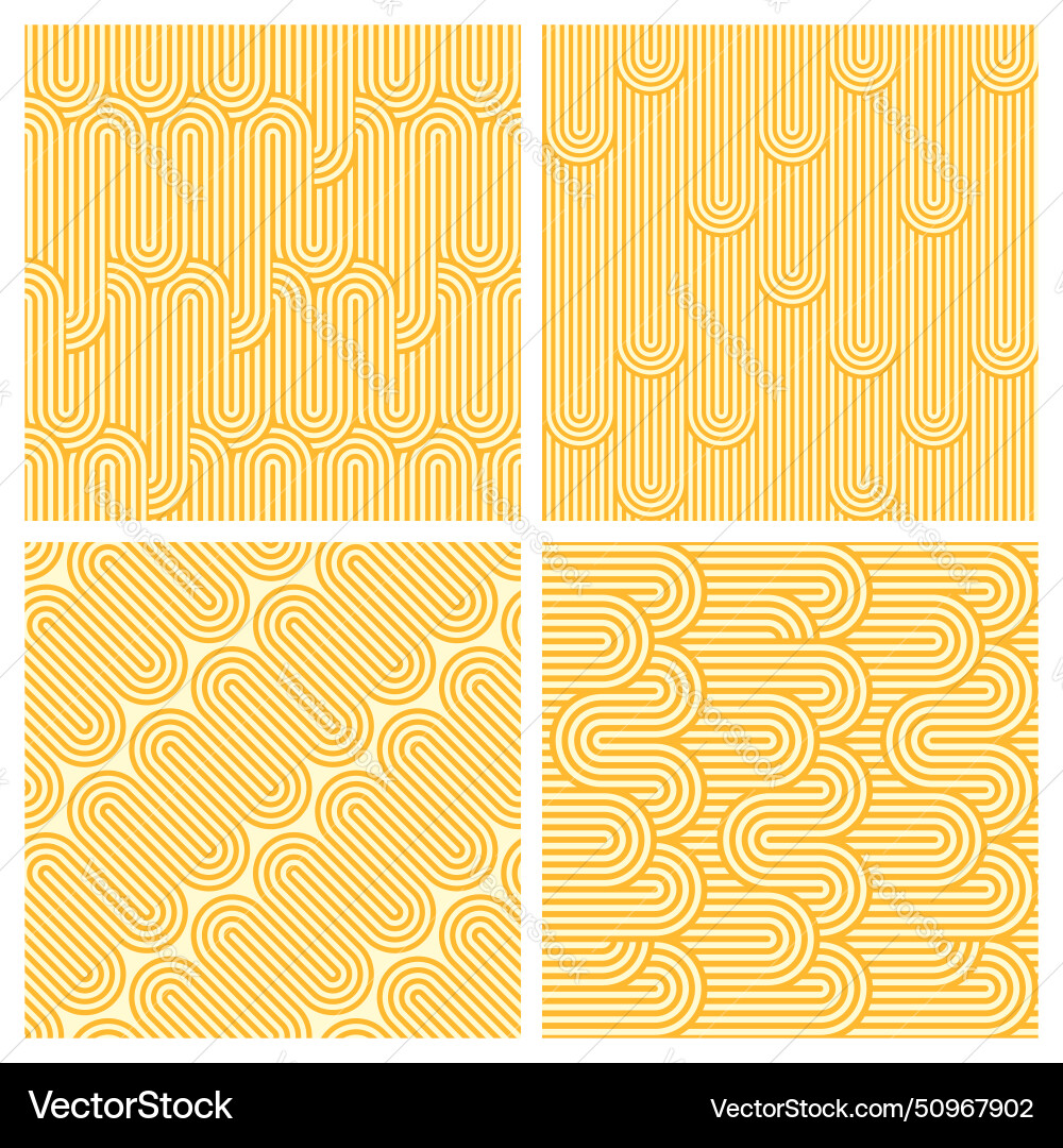 Yellow ramen pattern pasta seamless background Vector Image