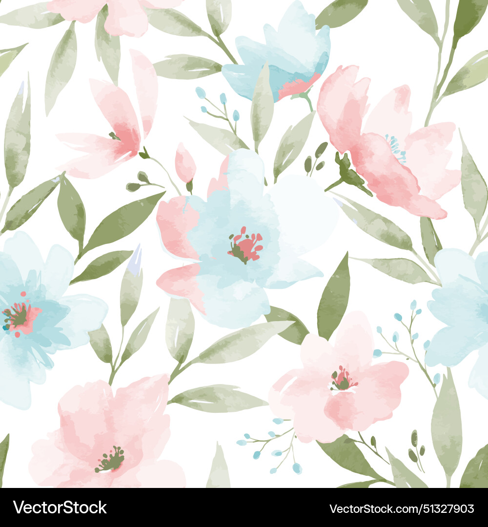 Beautiful seamless pattern with watercolor Vector Image