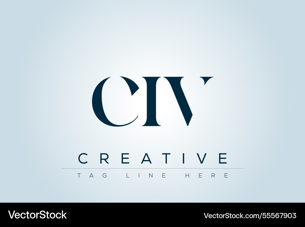Civ abstract letter logo Royalty Free Vector Image