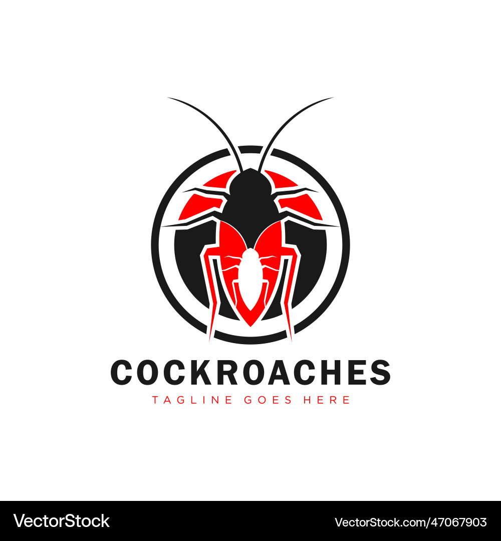Cockroach logo design Royalty Free Vector Image