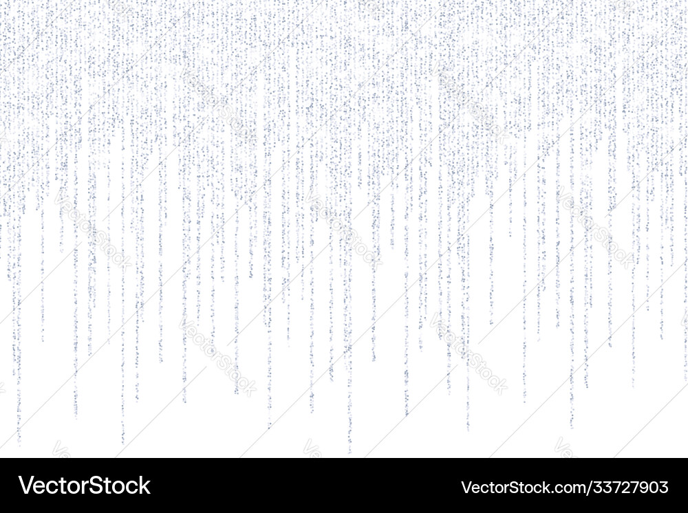 Falling in lines silver glitter confetti Vector Image
