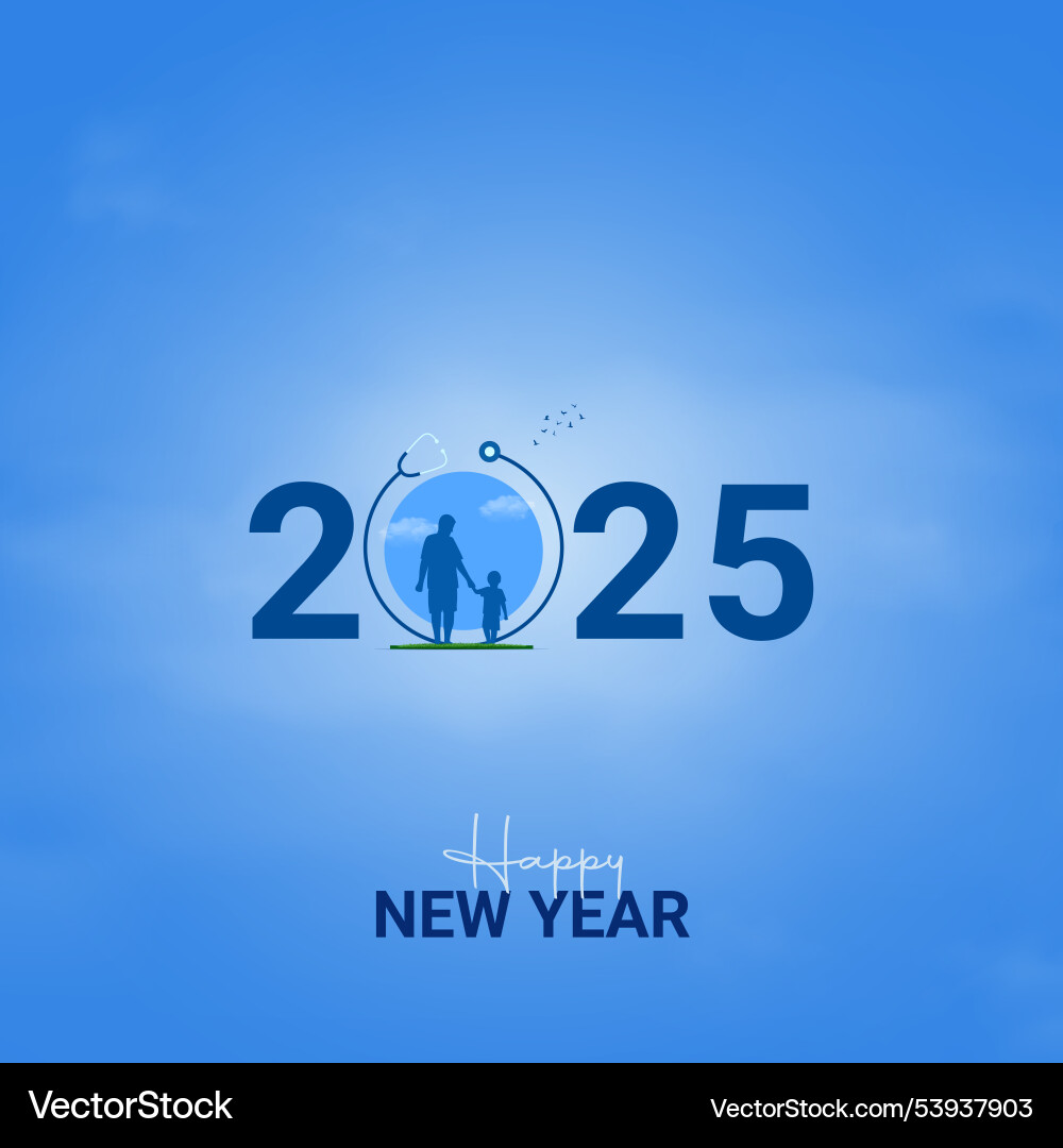Happy new year creative concept conceptual ads Vector Image