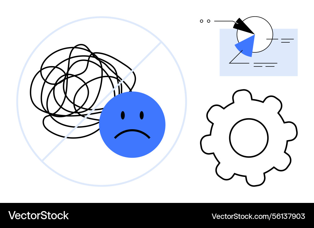 Overcoming chaos with problem-solving Royalty Free Vector