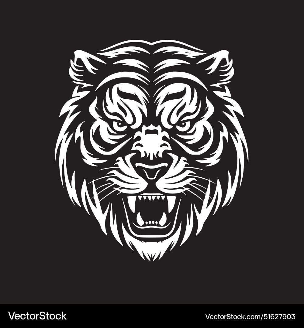 Tiger - minimalist and simple silhouette Vector Image