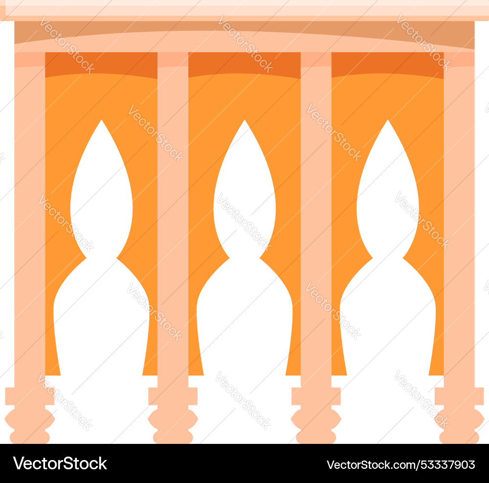 Traditional indian palace building with pillars Vector Image