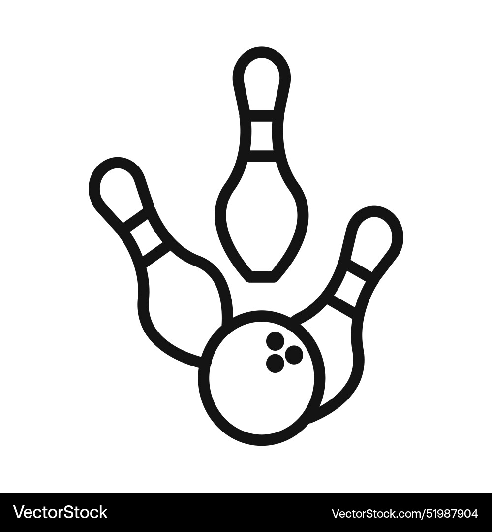 Bowling icon pack fun game for sports Royalty Free Vector