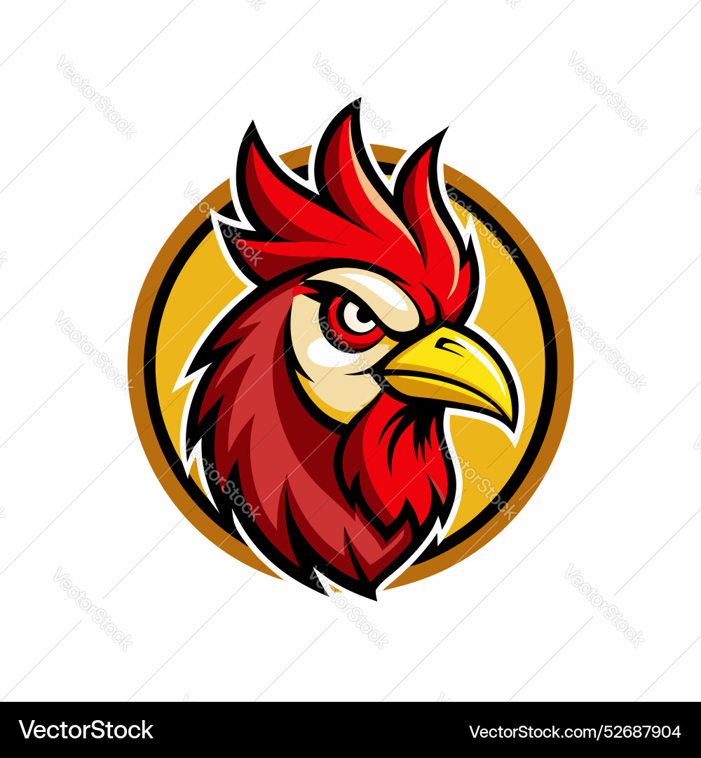 Chicken mascot logo design with modern concept Vector Image