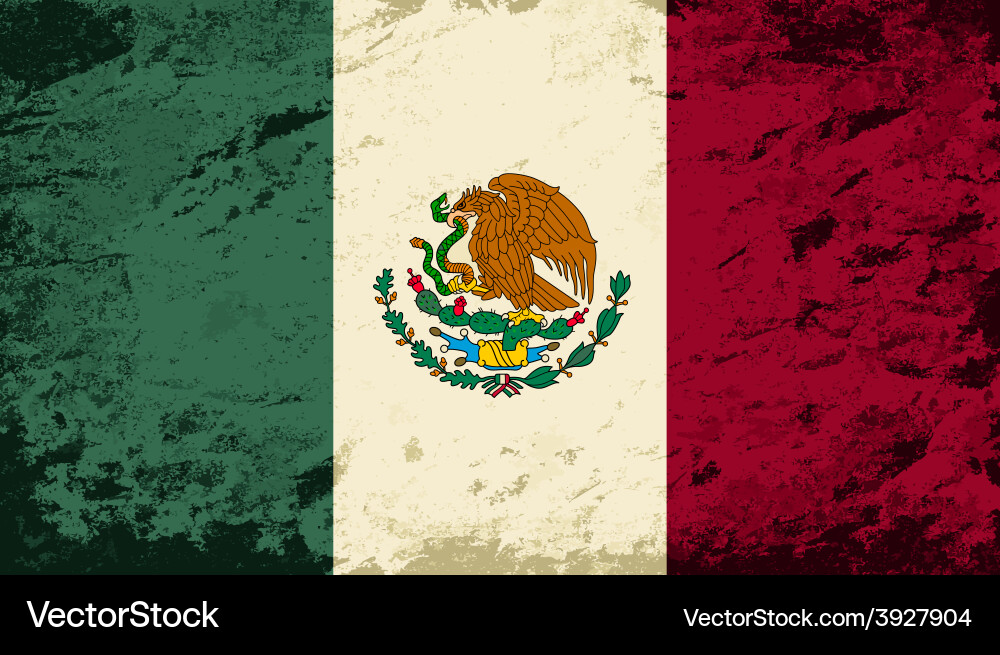 Mexico Flag Distressed Vector Images (48)