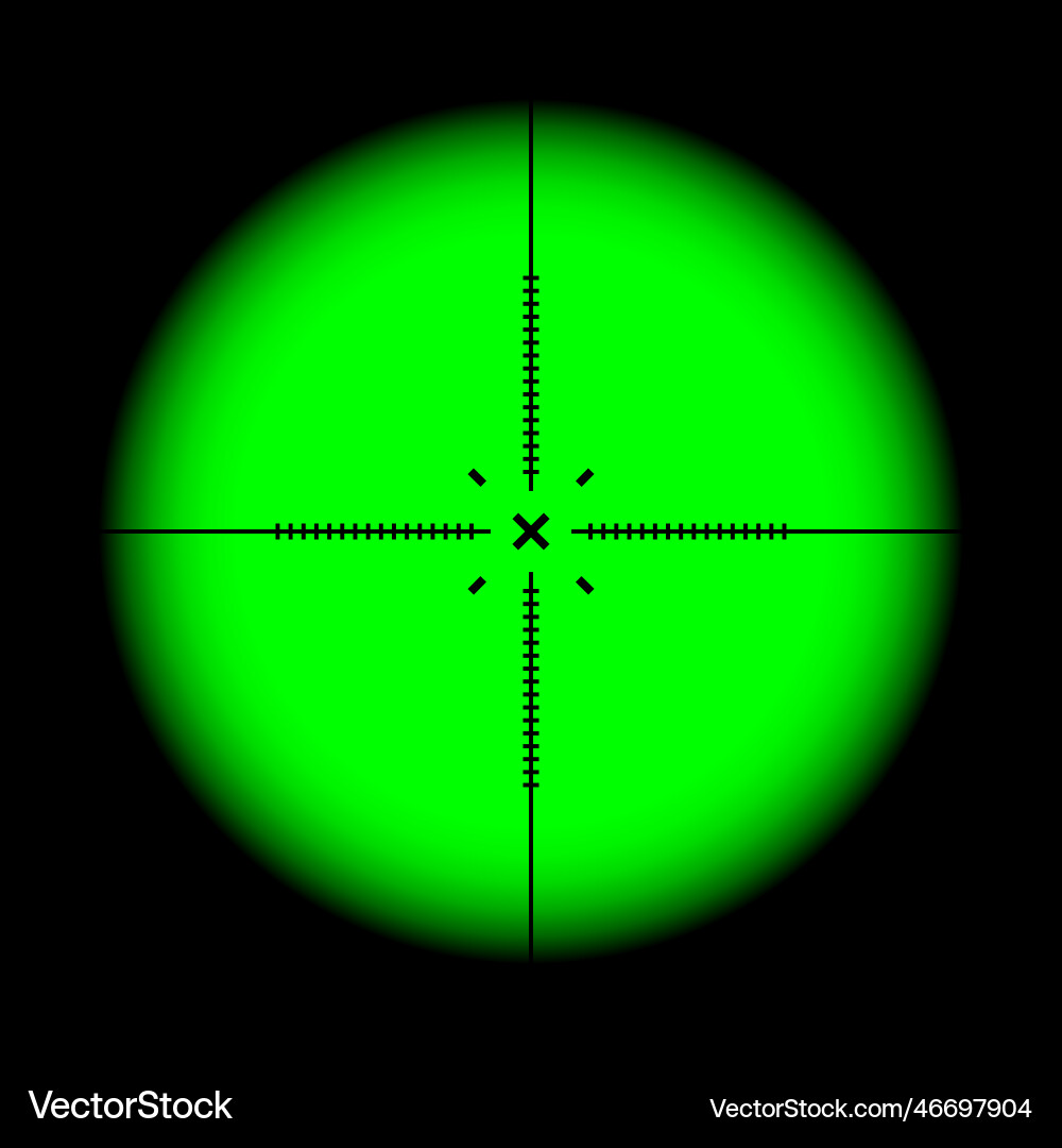 Weapon night sight sniper rifle optical scope Vector Image