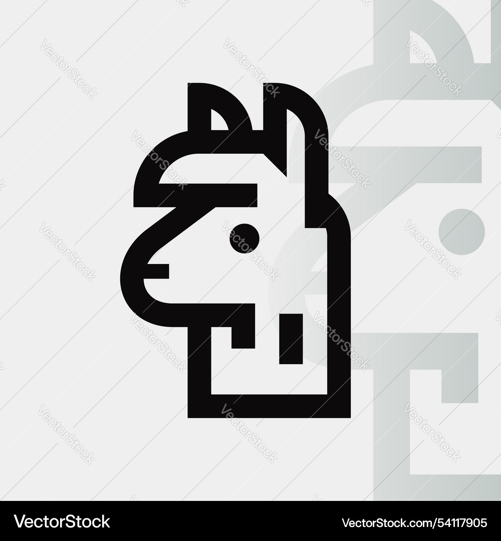 Alpaca logo on isolated background v87 Royalty Free Vector