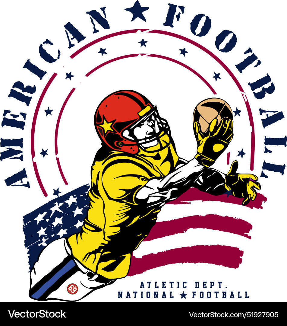 American football Royalty Free Vector Image - VectorStock