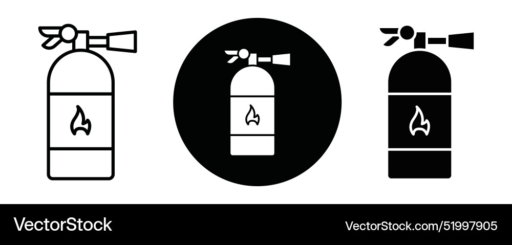 Fire extinguisher icon line art Royalty Free Vector Image