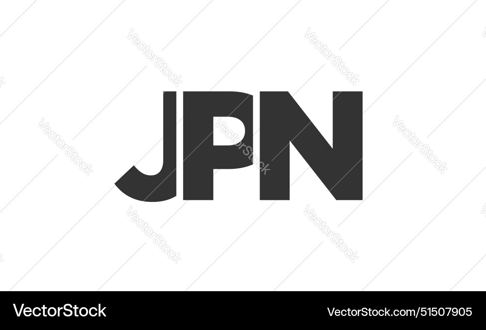Jpn logo design template with strong and modern Vector Image