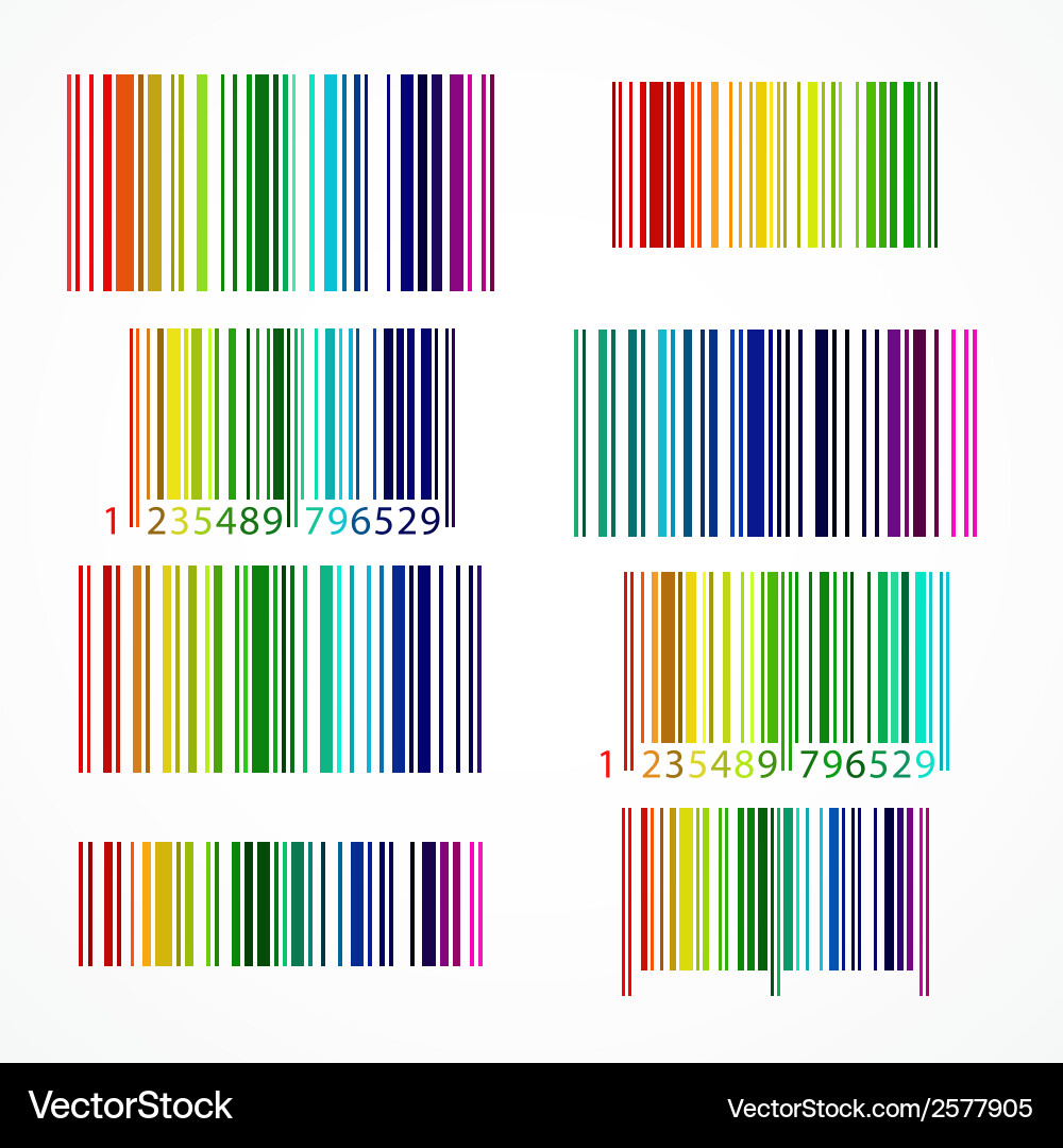 Regenbogenfarbener Barcode Lizenzfreies Vektorbild