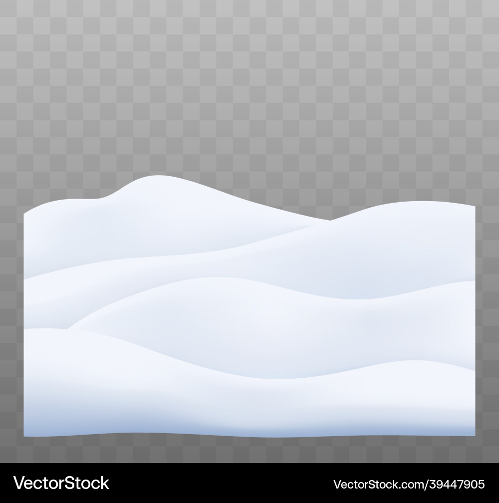 Snow landscape isolated winter background Vector Image