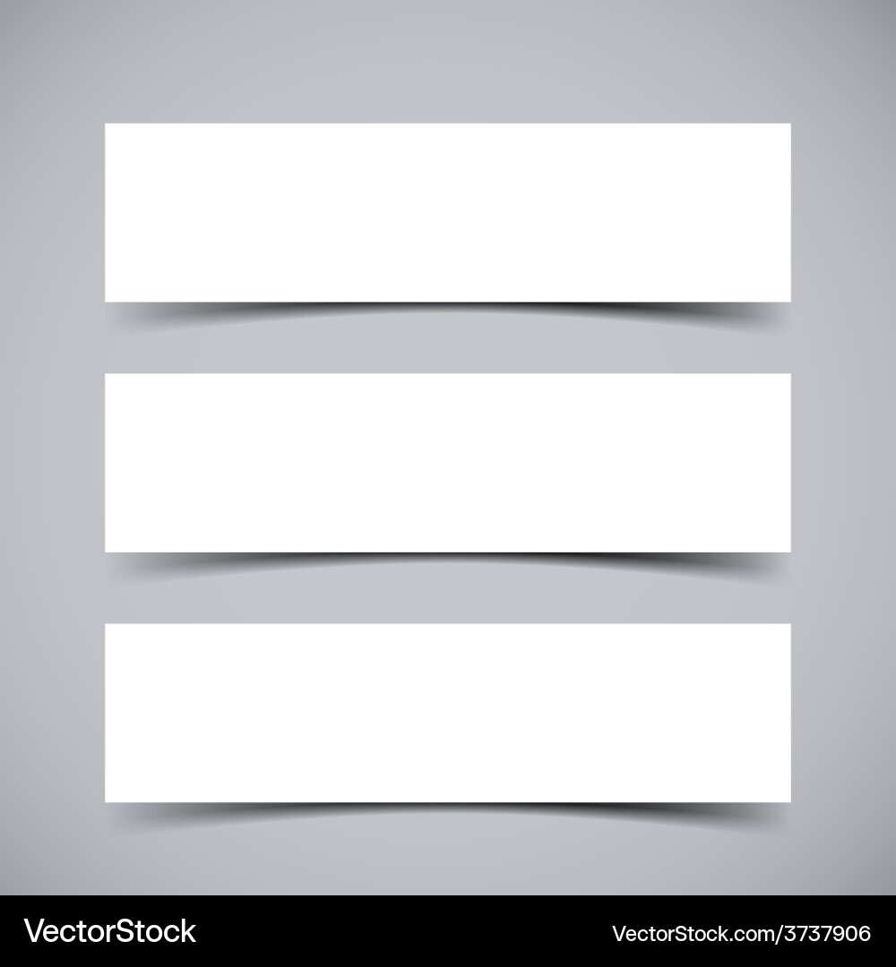 Banners with shadows Royalty Free Vector Image