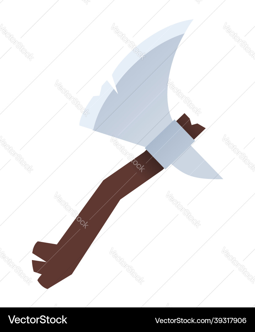 Battle ax - creative modern cartoon style object Vector Image