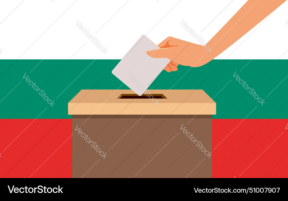 Bulgarian citizen voting in national elections Vector Image
