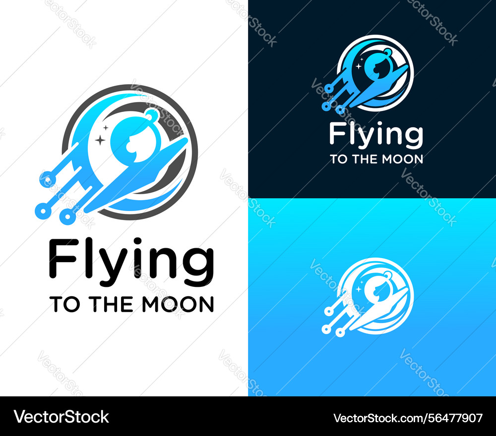 Flying logo Royalty Free Vector Image - VectorStock