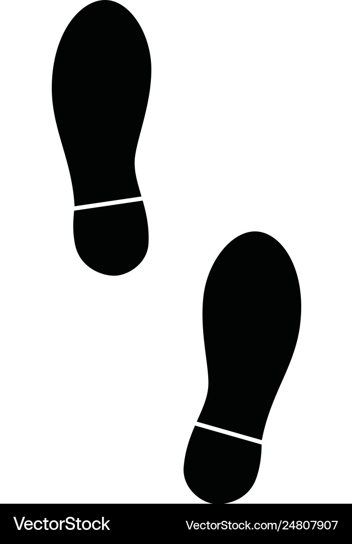Foot step Royalty Free Vector Image - VectorStock