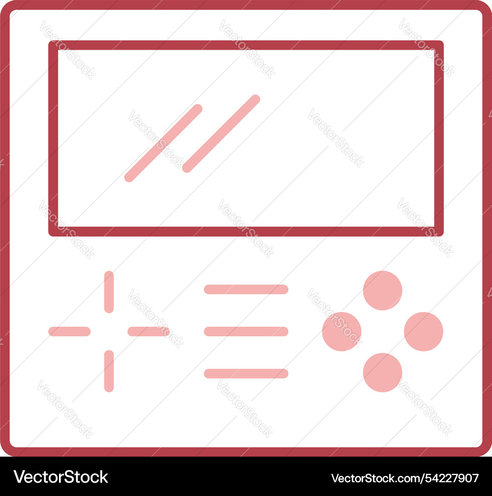 Gameboy line fill icon Royalty Free Vector Image
