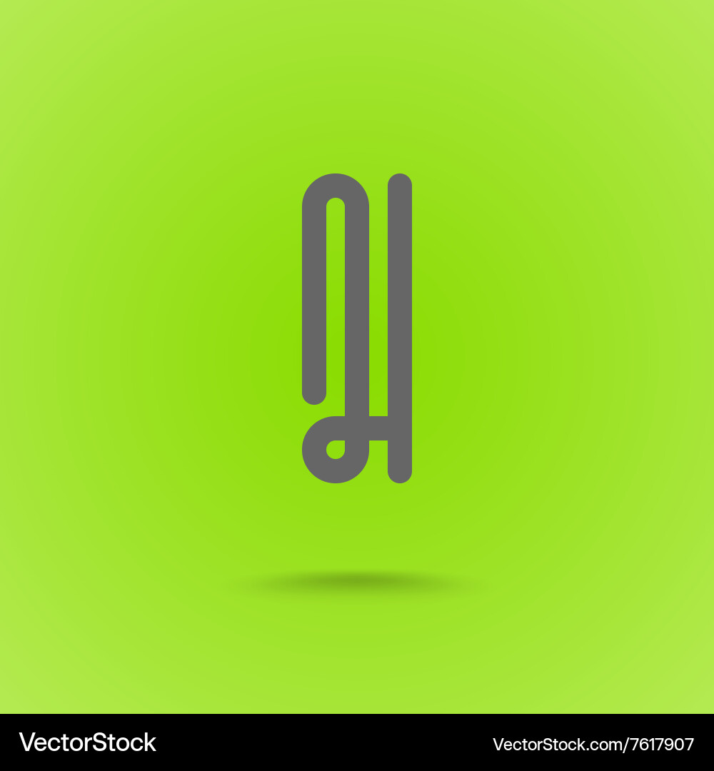 Graphic line font logo element letter i Royalty Free Vector