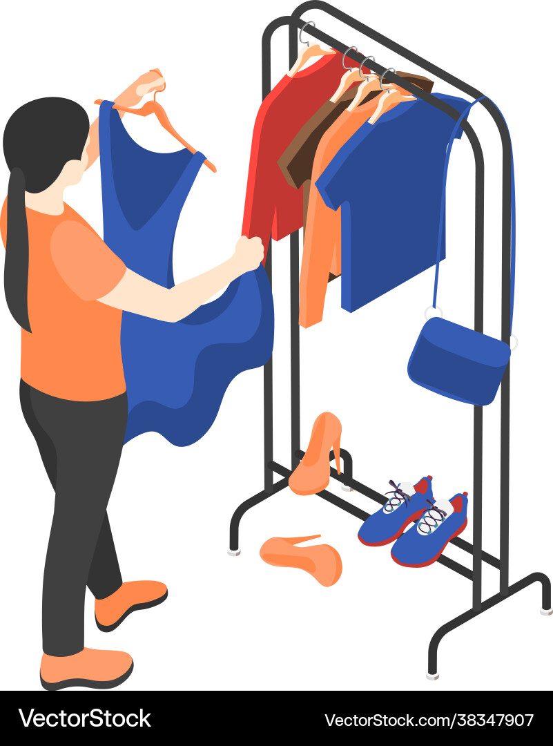 Sorting clothes icon Royalty Free Vector Image