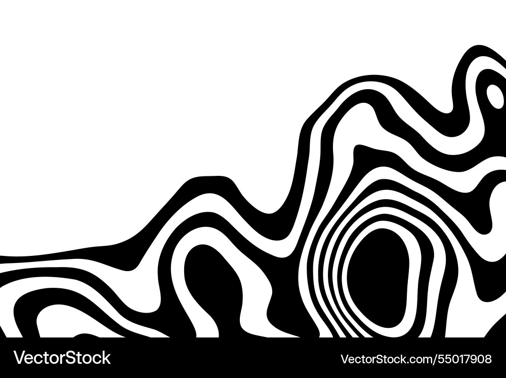 Black and white hallucination optical illusion Vector Image