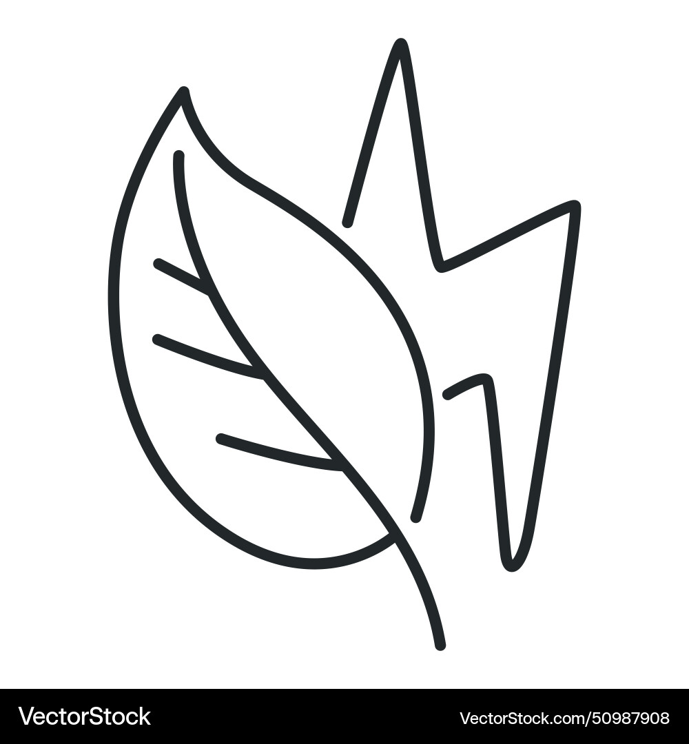 Ecology line art icon nature and environment Vector Image