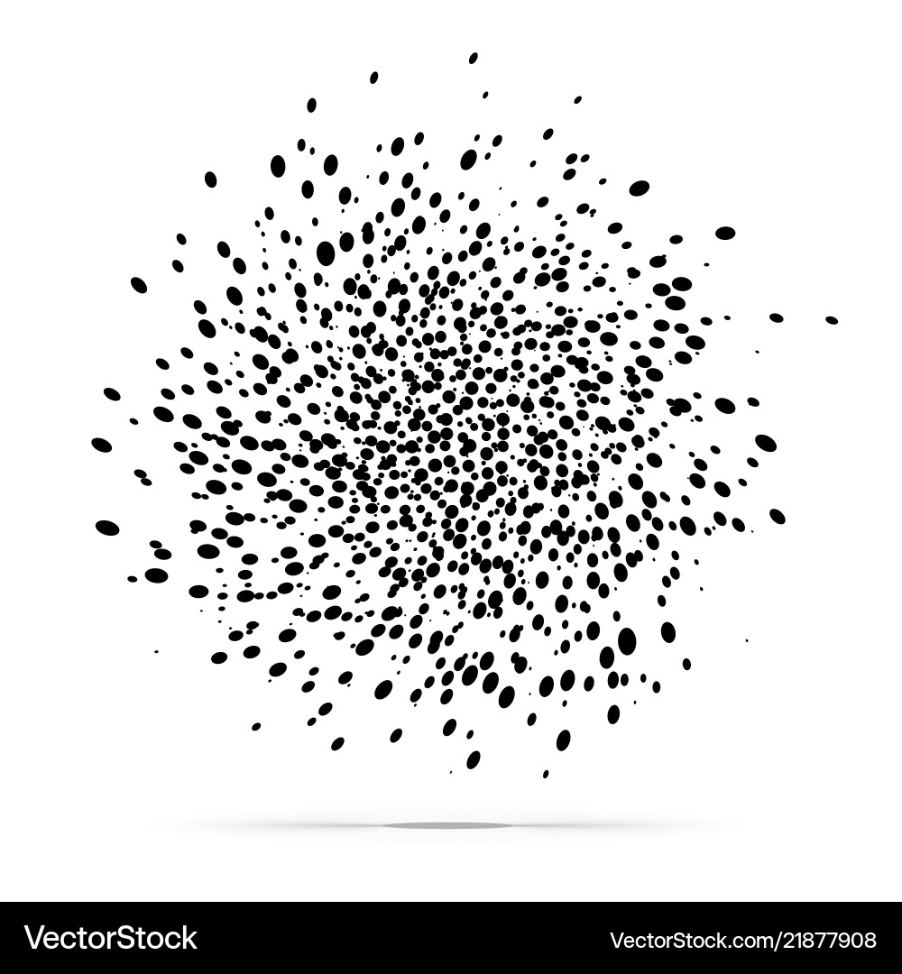 Exploding Dot Grunge Blot Royalty Free Vector Image
