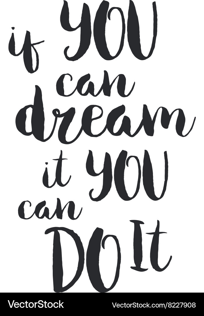 Hand drawn lettering poster Royalty Free Vector Image