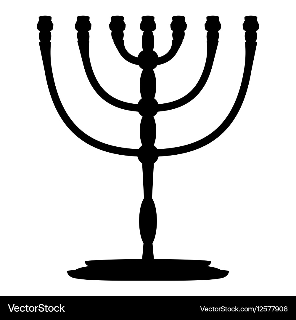 Menorah religion icon Royalty Free Vector Image