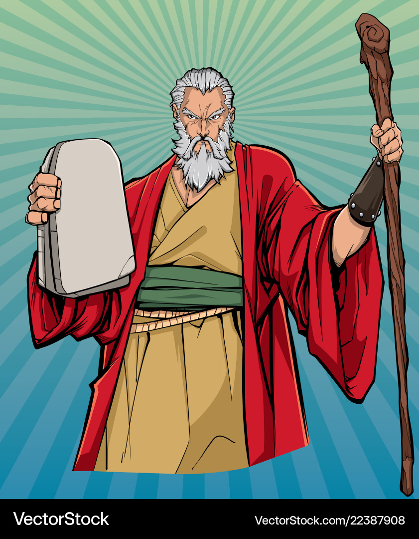 Moses religious icon Royalty Free Vector Image