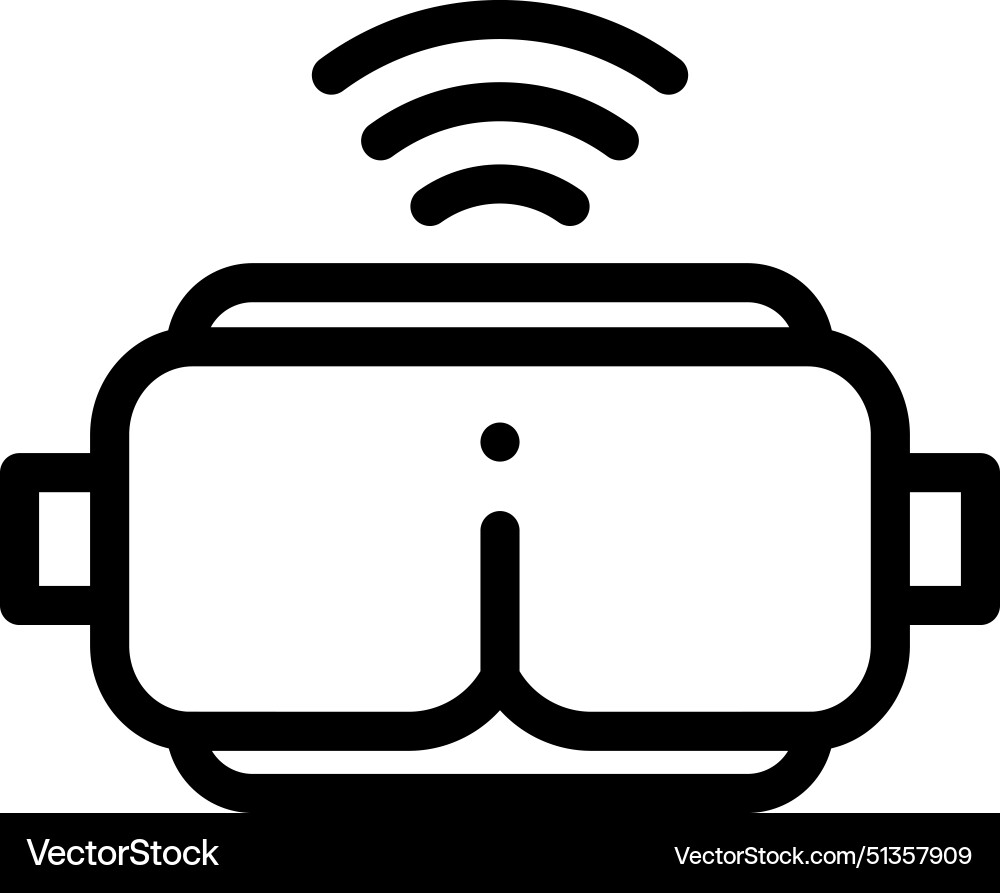 Ar glasses icon thin linear style design isolated Vector Image