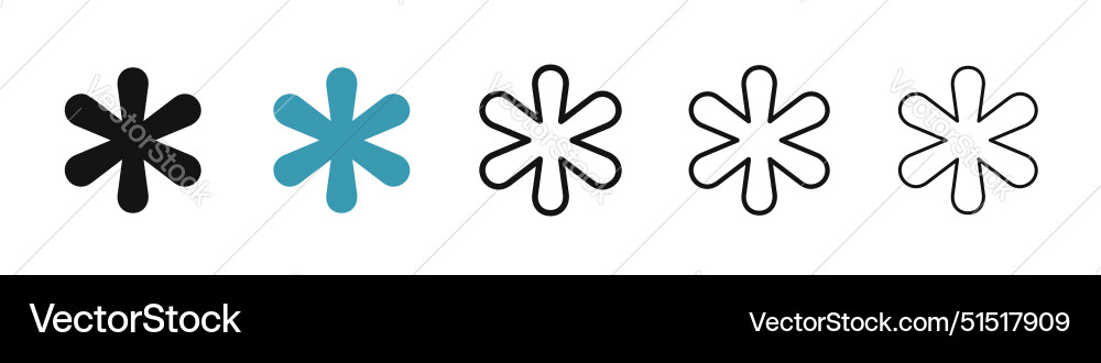 Asterisk icon Royalty Free Vector Image - VectorStock